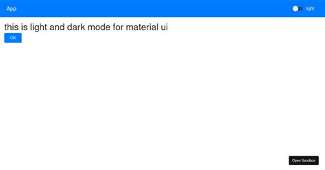 Dark Theme Material Codesandbox