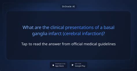 What Are The Clinical Presentations Of A Basal Ganglia Infarct