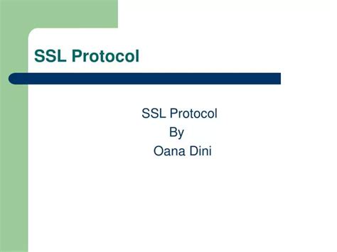 PPT SSL Protocol PowerPoint Presentation Free Download ID