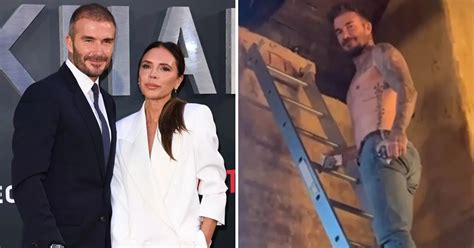 Victoria Beckham Thrills Fans With Topless Video Of Husband David Completing Some DIY Mirror