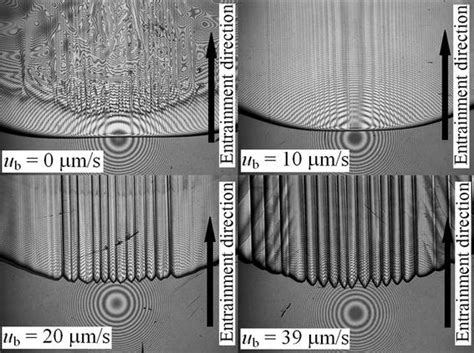 Interferograms At Different Balls Velocities Ud 46 Mms W 16 N