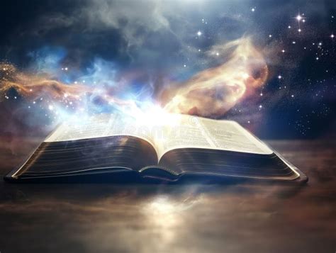 Mystical Book Conjuring A Universe Of Knowledge Stock Image Image Of Fantasy Mysterious