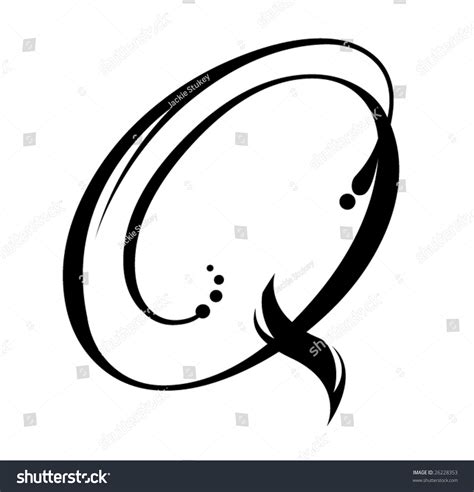 letter q script stock vector illustration 26228353 shutterstock