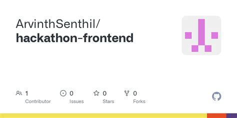 Github Arvinthsenthilhackathon Frontend