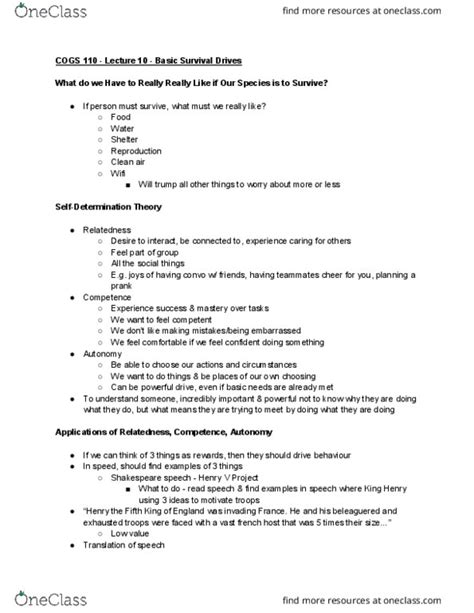 Cogs 110 Lecture 10 Cogs 110 2 9 18 Oneclass