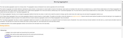 moving aggregation misprint forward instead of backward knime