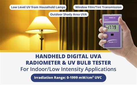 Solarmeter Model 4 2 Sensitive UVA Meter Measures 320 400nm with Range from 0 1999 µW cm² UVA