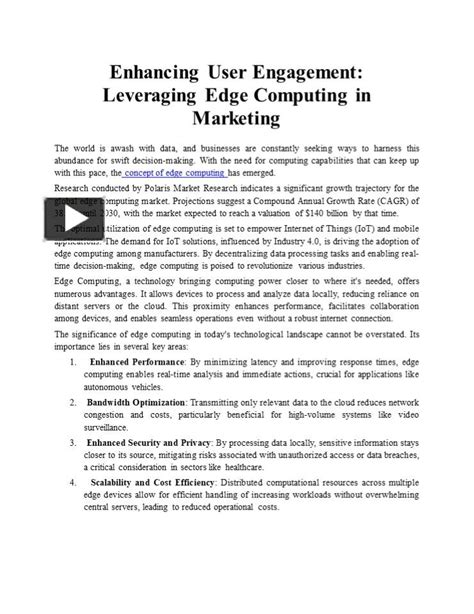Ppt Enhancing User Engagement Leveraging Edge Computing In Marketing
