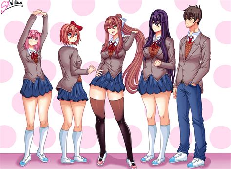 Full Body Dokis Ddlc Fanart By Willianxs On Deviantart