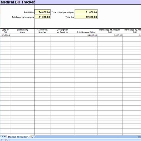 Bill Tracker Excel Template