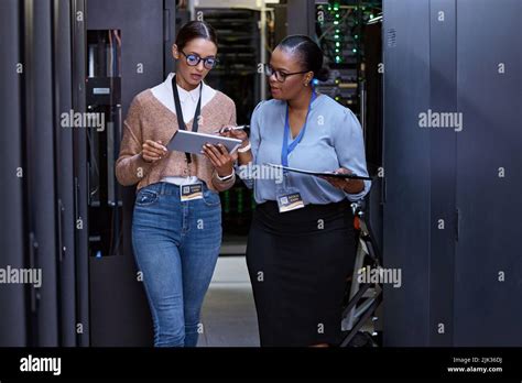 No Connection Issues Here Two Attractive Young Female Computer