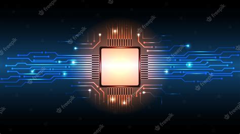 Premium Vector Abstract Computer Microprocessor Circuit Board Vector Background