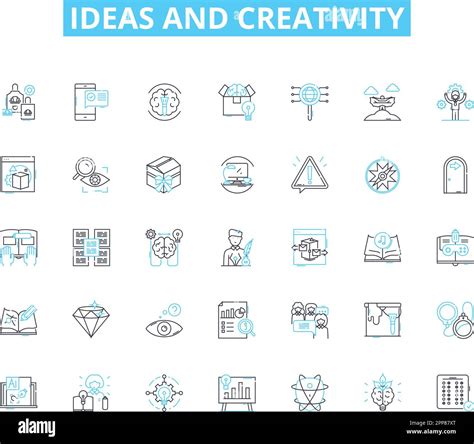 Ideas And Creativity Linear Icons Set Ingenuity Innovation