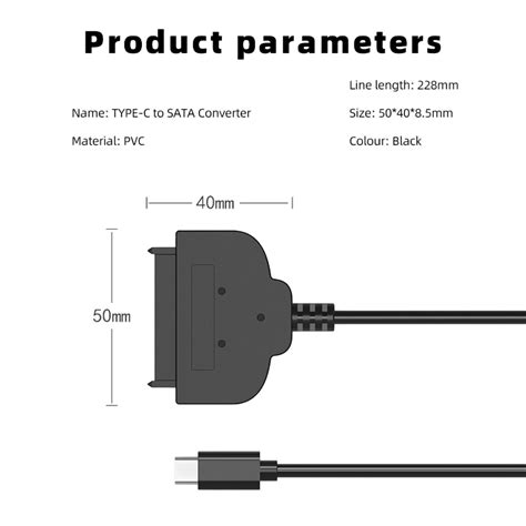 Xt Xinte Usb 31 Type C 5gbps Usb C To Sata Converter Adapter Transmission Cable 30cm Otg For 2