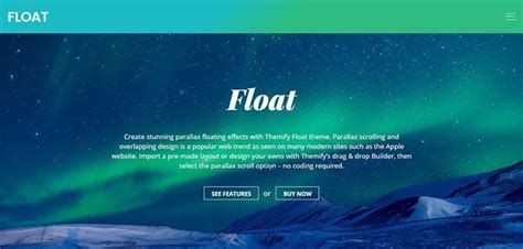 Float The Parallax Floating Effects Wordpress Theme
