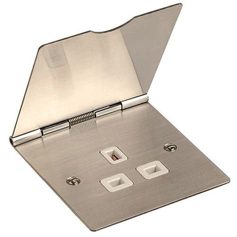 Gang Single Floor Socket Stainless Steel Chrome Mmx Mm Hunt Office Ireland