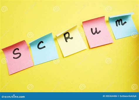 Software Scrum Agile Board With Paper Task Agile Software Development Methodologies Closeup