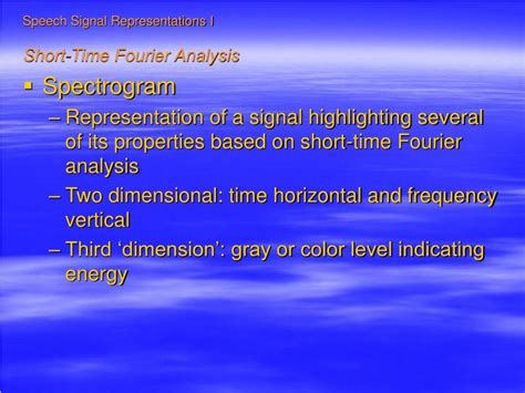 Ppt Speech Signal Representations I Powerpoint Presentation Free