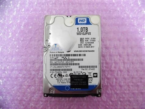 Yahoo!オークション - WESTERN DIGITAL (WD10JPVX-60JC3T1) 1TB 5400回...
