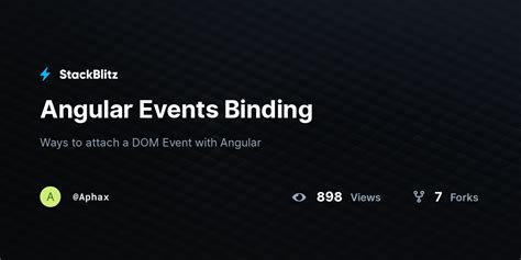 Angular Events Binding Stackblitz