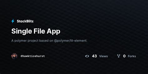 Single File App Stackblitz