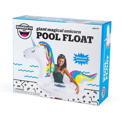 Bigmouth Giant Sparkly Unicorn Pool Float Inflatables And Rafts
