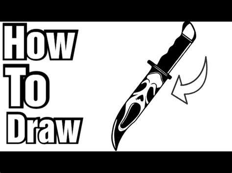 Simple Ghostface Knife Drawing