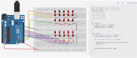 Led Matrix 5 X 5 Using Arduino And Breadboard Updated Leds And