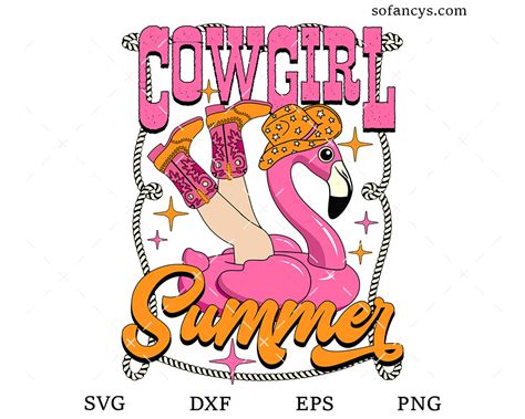 Cowgirl Summer Svg Dxf Eps Png Cut Files