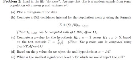 use r language to solve question below data csv