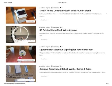 Latest Arduino Projects PDF List Downloadable Free Pdf