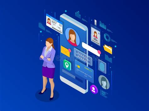 Isometric Personal Data Protection Web Banner Concept Cyber Security And Privacy Stock Vector