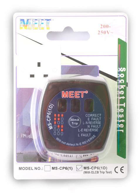 Terminator Socket Tester With Rcd Function 200 250v And Elcb Trip Test 30ma Trip