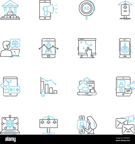 Advertising Techniques Linear Icons Set Persuasion Attention Targeting Appeal Subliminal