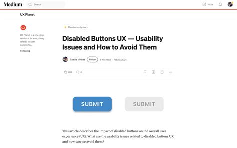 Disabled Buttons Ux — Usability Issues And How To Avoid Them Fountn
