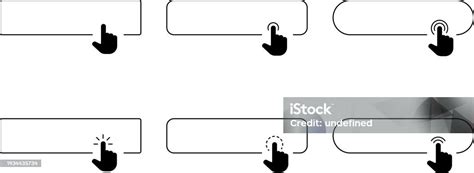 Ilustración De Click Blank Button With Pointer Clicking Mouse Pointer