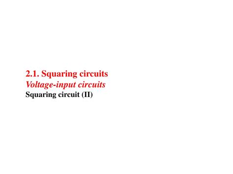 Ppt Cmos Computational Circuits For Analog Signal Processing Theoretical Analysis Powerpoint