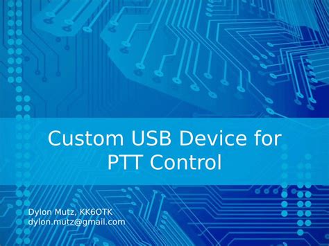 Pdf Custom Usb Device For Ptt Control Wp10 2017