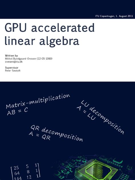 gpu accelerated linear algebra pdf thread computing graphics