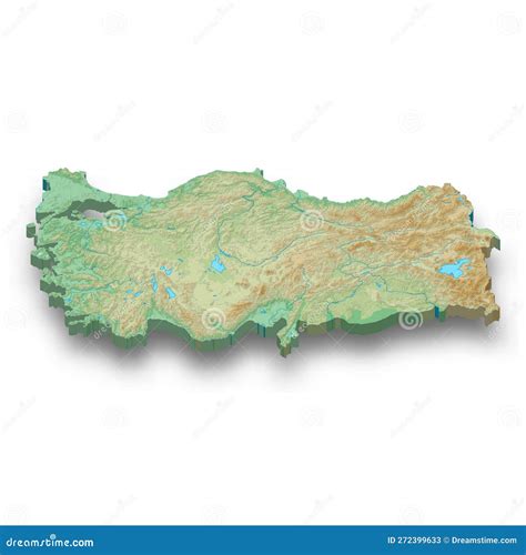 D Isometric Relief Map Of Turkey Stock Vector Illustration Of Globe Planet