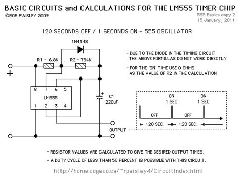 Basic Circuits For The Lm555 Timer 2 Control Circuit Circuit Diagram