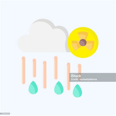 아이콘 핵 비 핵 기호와 관련이 있습니다 플랫 스타일 심플한 디자인 편집 가능 간단한 그림 3차원 형태에 대한 스톡 벡터 아트