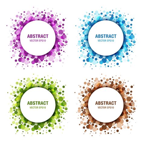 Premium Vector Set Of Colorful Abstract Circles