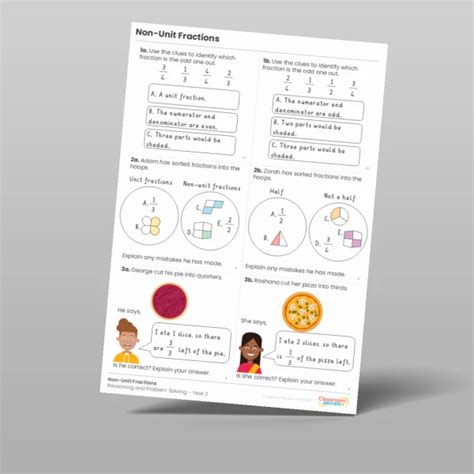 year 2 unit fractions reasoning and problem solving 2 resource