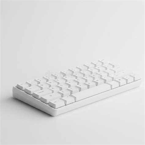 compact white keyboard with a minimalistic design featuring standard qwerty layout stock