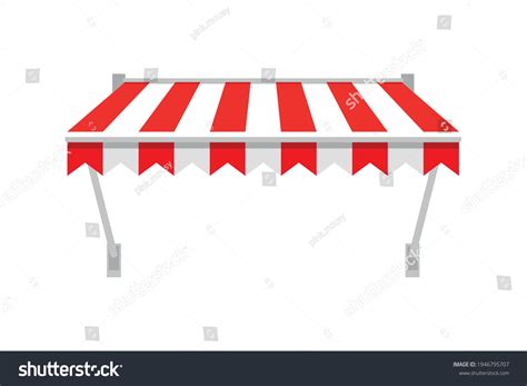 Shop Awning Tents Window Outdoor Market Stock Vector Royalty Free