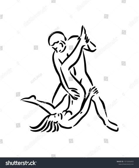 Kama Sutra Sexual Pose Sex Poses Vetor Stock Livre De Direitos