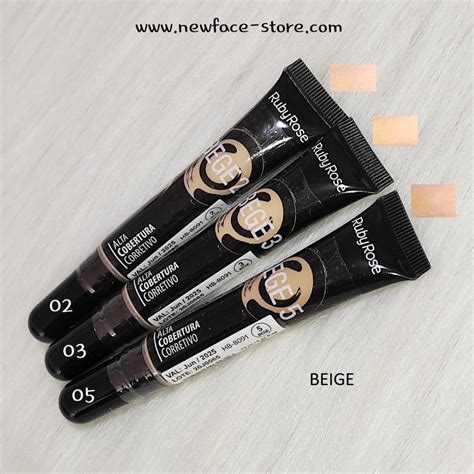 Corrector De Alta Cobertura Beige Ruby Rose Newface Store Aceites 100 Puros