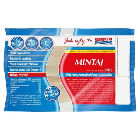 Abramczyk Mintaj Filety Bez Skóry 250 G Sklep Spożywczy Zakupy Online Z Dostawą Do Domu