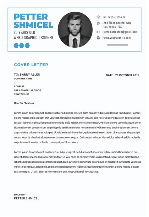 Ms Word Resume Cover Letter Template